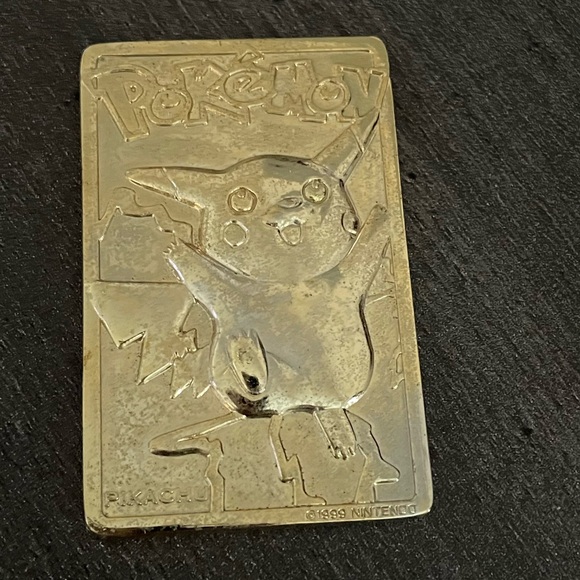 Nintendo | Toys | Vintage 999 Pokmon Pikachu 23k Goldplated Trading ...